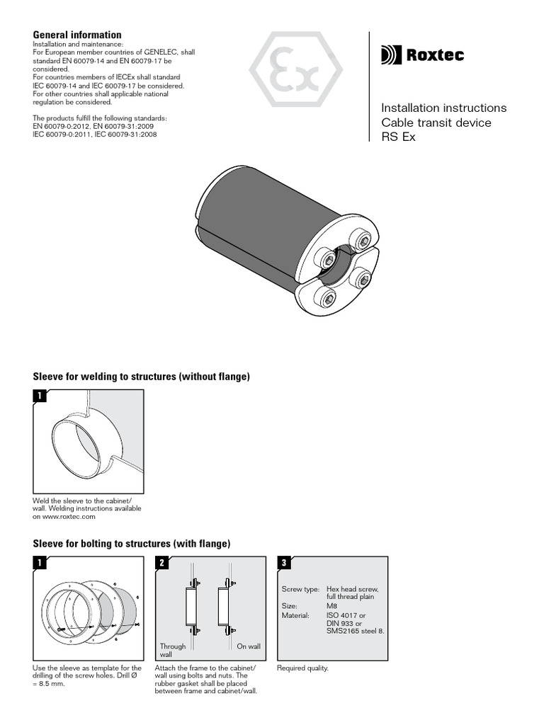 ASS2005002801 D Roxtec RS Ex Seal Installation Instruction en | PDF ...