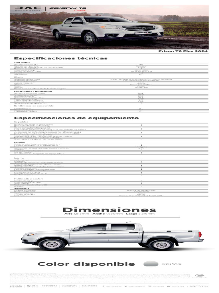 ficha-técnica-frison-t6-flex-24'' | PDF | Sistema de freno antibloqueo | Tecnología de vehículos