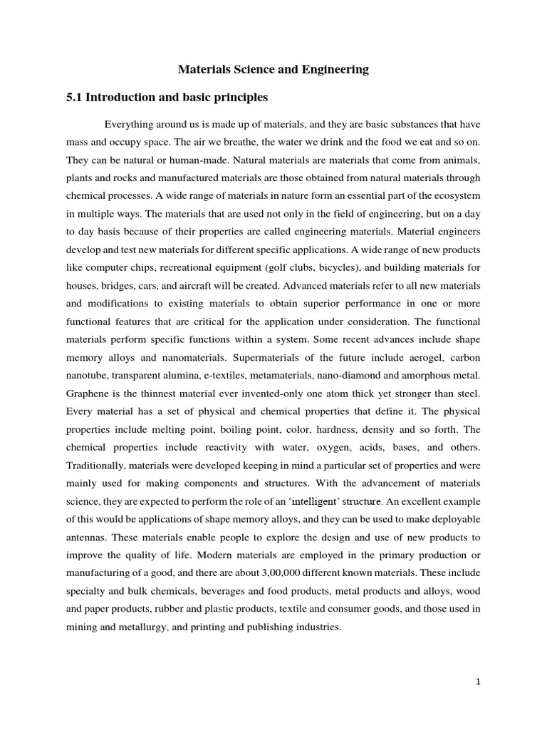 Unit 5 Engineering Materials | PDF | Polymers | Intermolecular Force