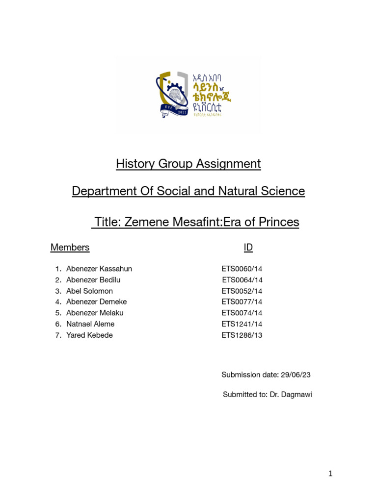 Zemene Mesafint - Era of Princes | PDF | Ethiopia