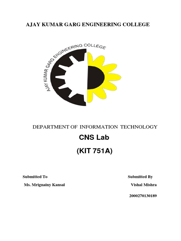 CNS Lab | Download Free PDF | Encryption | Cryptography