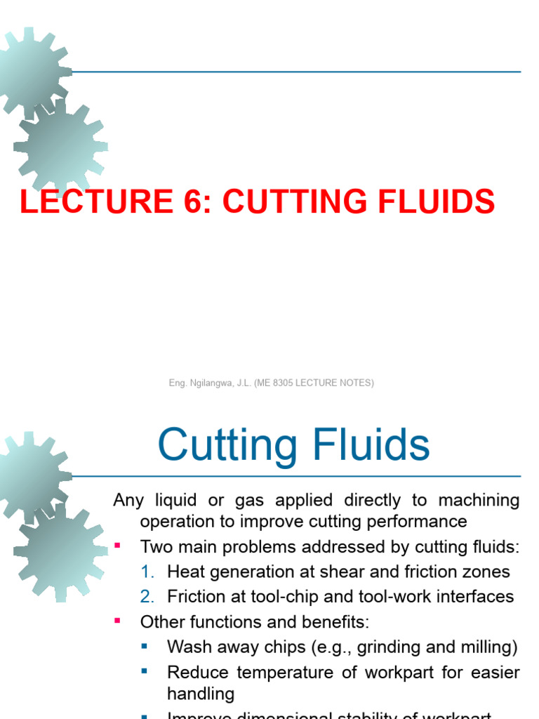 Overview of Cutting Fluids and Their Functions | PDF | Lubricant ...