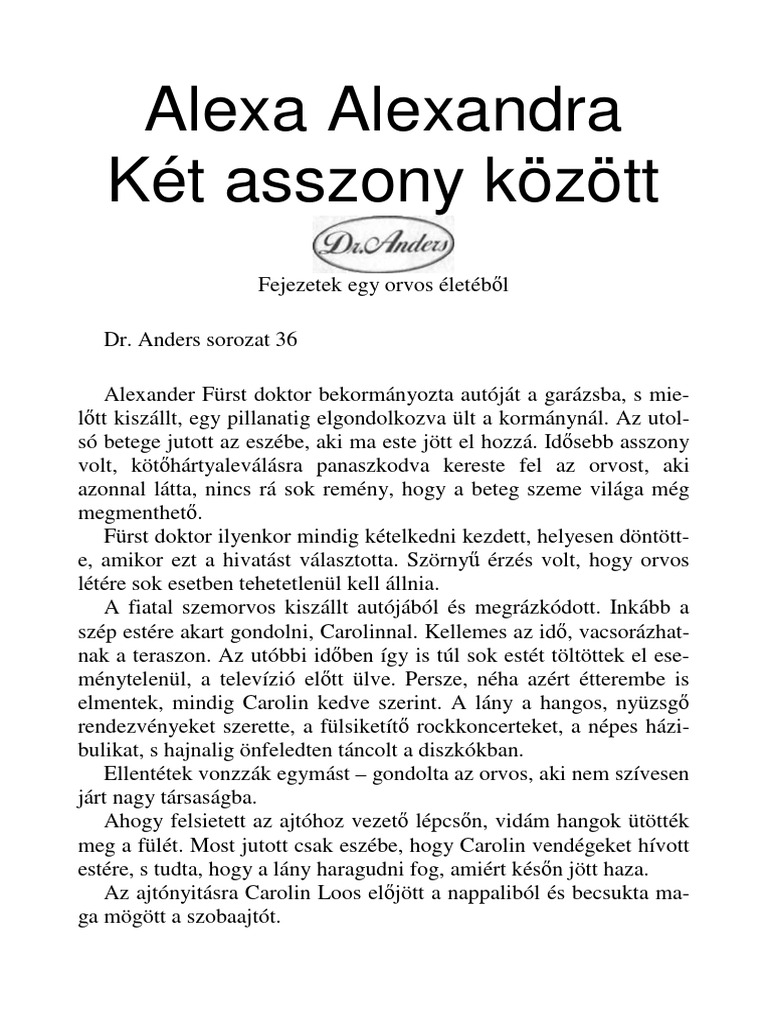 Ket Asszony Kozott Alexa Alexandra | PDF