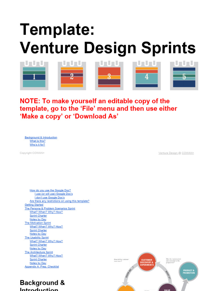 Venture Design Sprint Template | PDF | Hypothesis | Usability