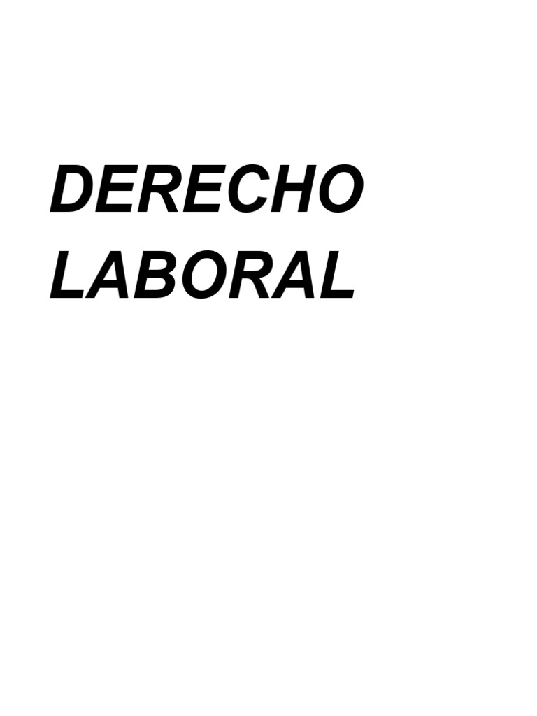 Derecho Laboral | PDF | Derecho laboral | Salario