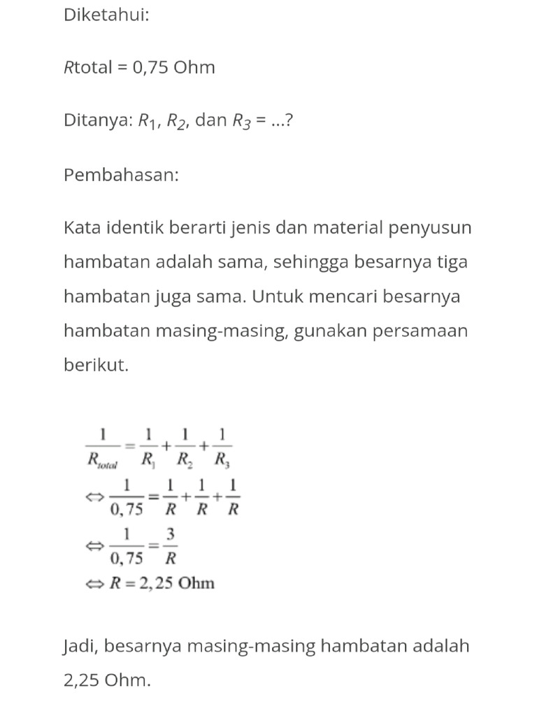 Contoh Soal Dan Rumus R Total | PDF