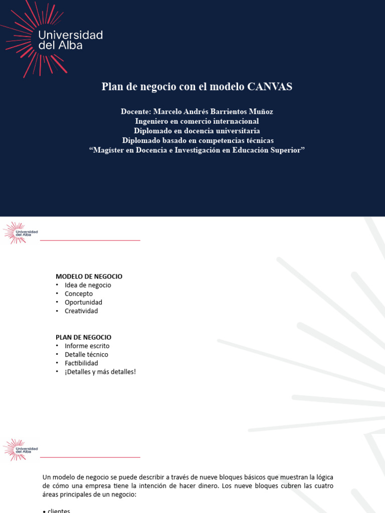 Modelo Canvas | PDF | Modelo de negocio | Plan de negocios