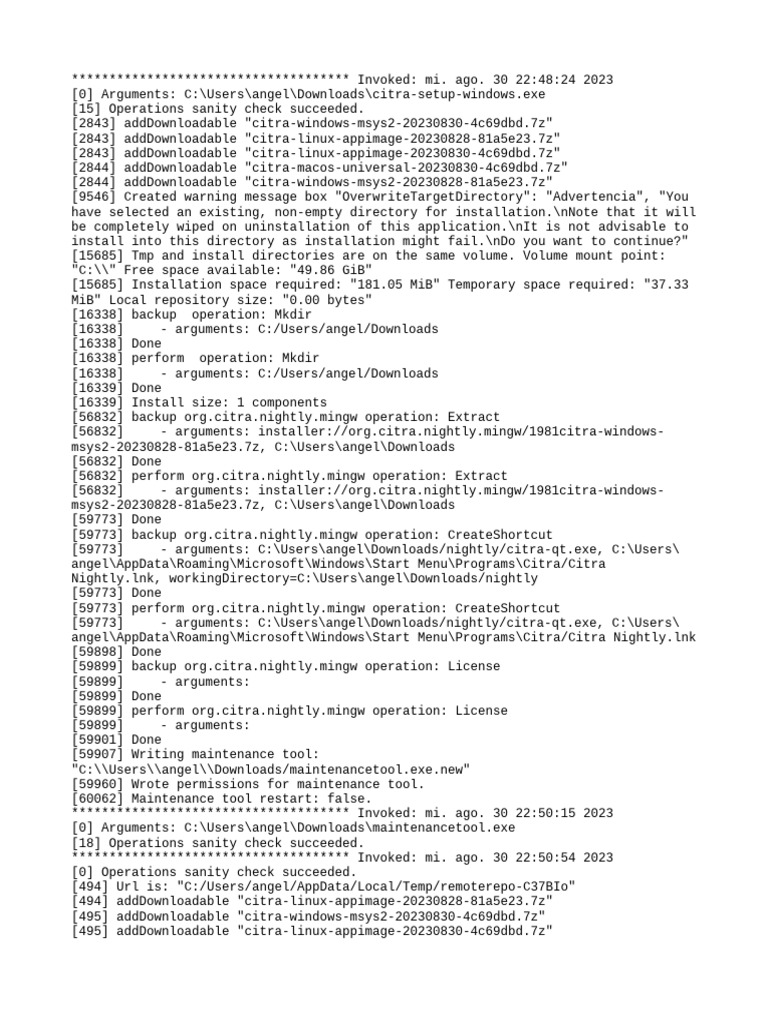 Installation Log | Download Free PDF | Computing | Utility Software