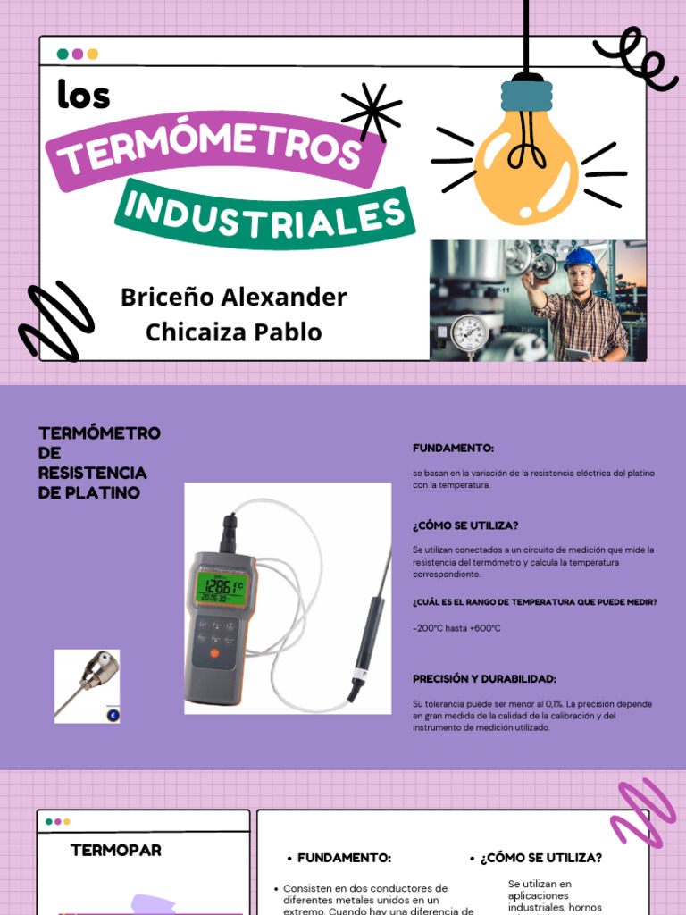 Termómetros Industriales | PDF | Par termoeléctrico | Ciencias fisicas