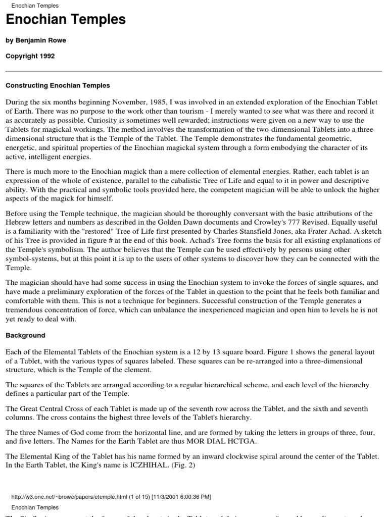 Benjamin Rowe - Enochian Temples Cd2 Id 1720945895 Size42 | PDF ...