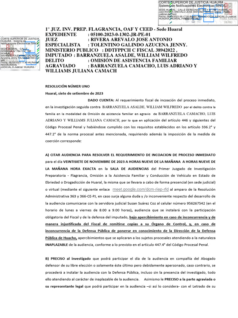 Exp. 05100-2023-0-1302-JR-PE-01 - Resolución - 156703-2023 | PDF ...