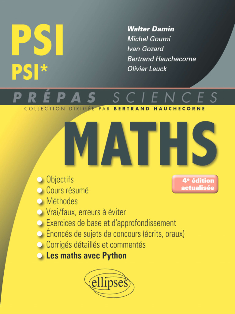 Ellipses Mathematiques PSI 4ed | PDF