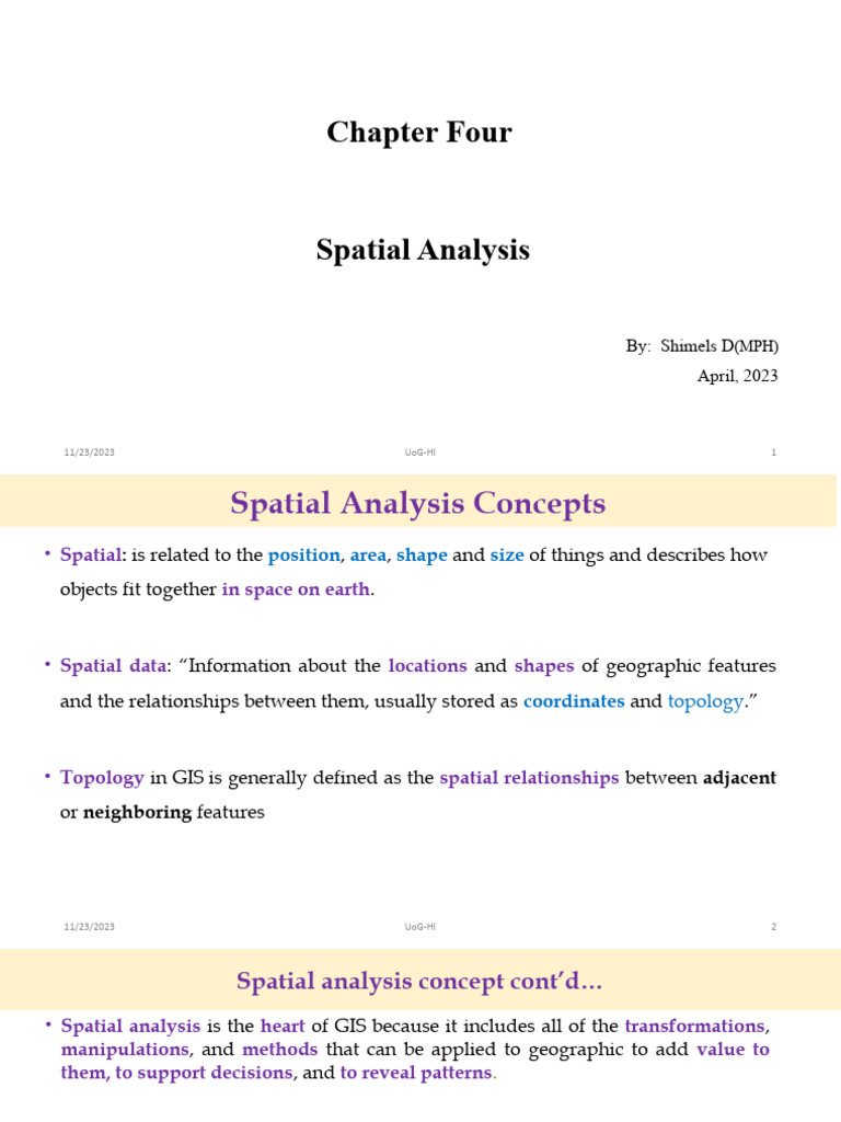 Spatial Analysis (Final CHP) | PDF | Spatial Analysis | Geographic Information System