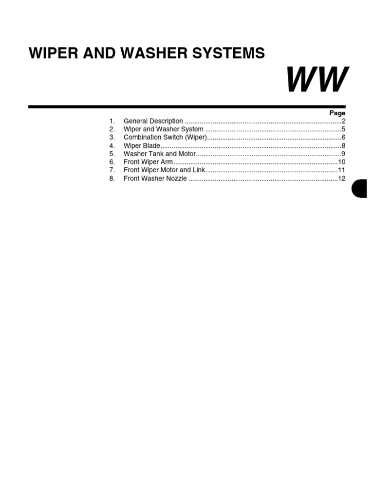 Wiper and Washer Systems | PDF | Electrical Connector | Electrical Wiring