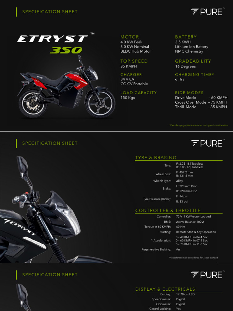 Etryst350 Specifications | PDF | Vehicles | Automotive Technologies