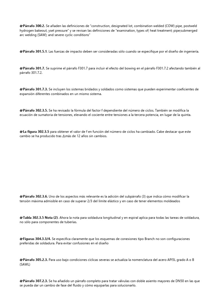 Cambios en ASME B31.3 | PDF | Acero | Soldadura