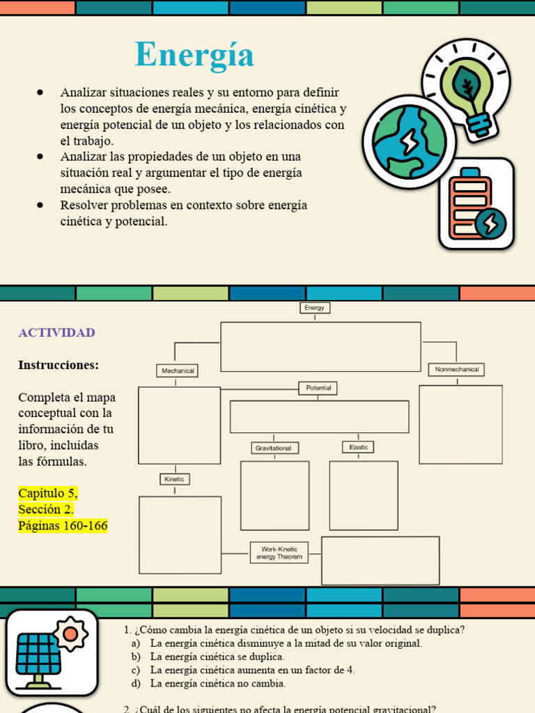 Conceptos y Problemas de Energía | PDF | Energía cinética | Masa