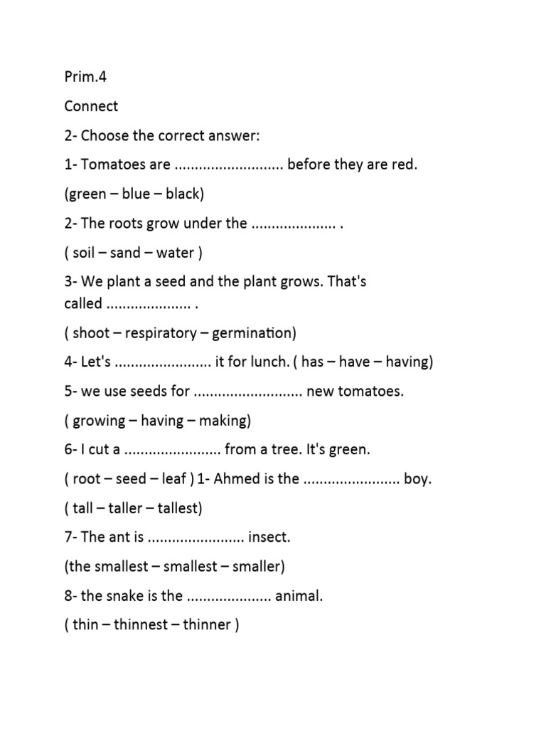 Unit 4 Prim.4 Units 3,4 Connect | PDF | Seed | Plants