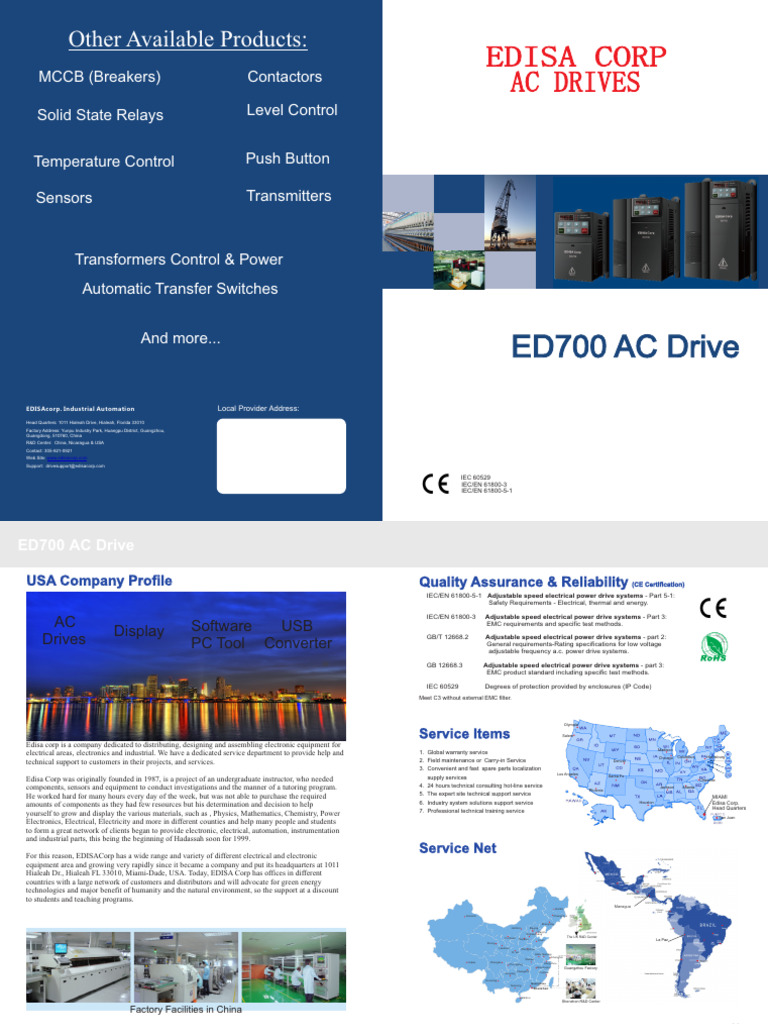 ED700 Brochure 101014 | PDF | Alternating Current | Electromagnetic Compatibility