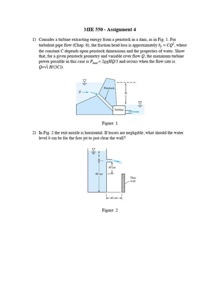 Fluid Dynamics Engineering Tasks | PDF | Pressure | Classical Mechanics