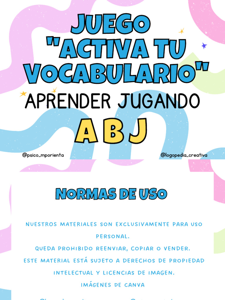 Juego para Activar el Vocabulario | PDF | Cocina, comidas y vino ...