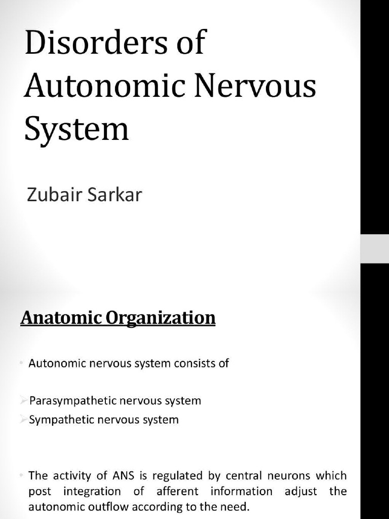 Disorders of Autonomic Nervous System | PDF
