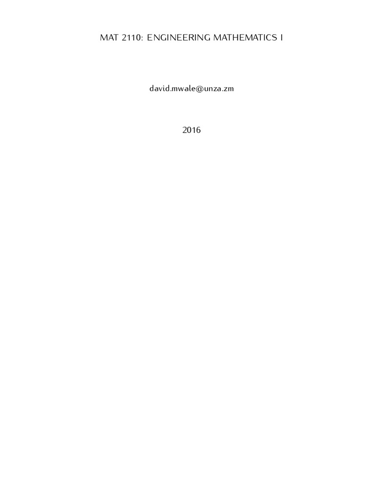 Mat 2110 Notes Pdf Ellipse Coordinate System