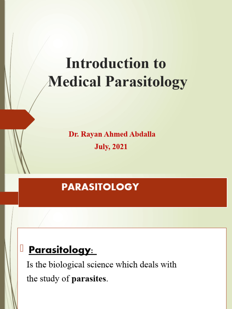 Introduction To Medical Parasitology | Download Free PDF | Parasitism ...