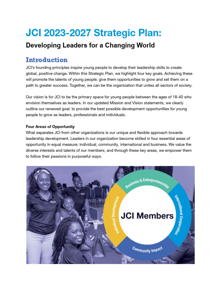 2023-2027 JCI Strategic Plan | PDF | Brand | Leadership