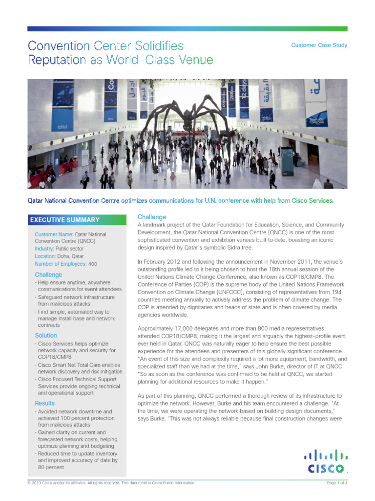 Qatar National Convention Centre Public Sector Case Study | PDF ...