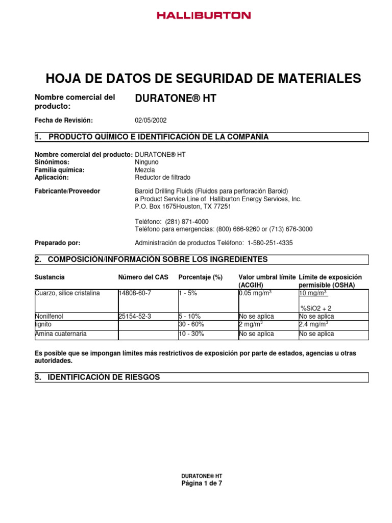 Duratone HT | PDF | Agua | Materiales
