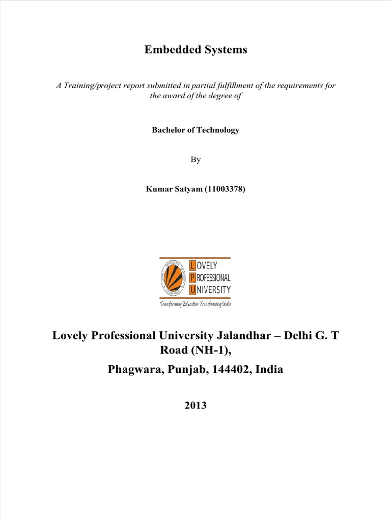 Dokumen - Tips Lpu-Report | PDF | Microcontroller | Embedded System