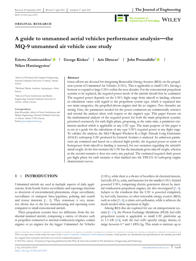 A Guide To Unmanned Aerial Vehicles Performance An | PDF | Jet Engine ...