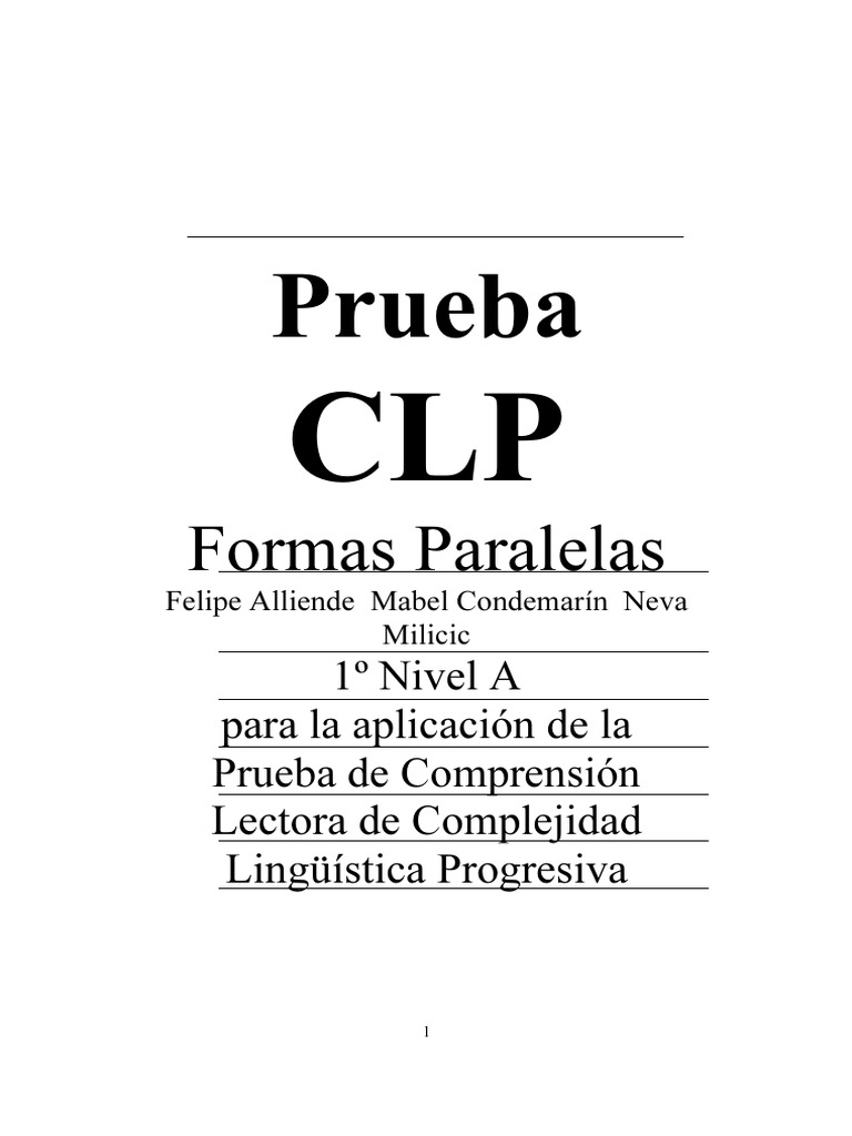 CLP Cuadernillo | PDF