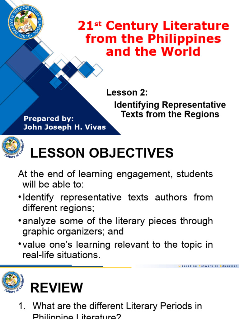 Lesson 2 - Identifying Representative Texts From The Region 1 | PDF ...
