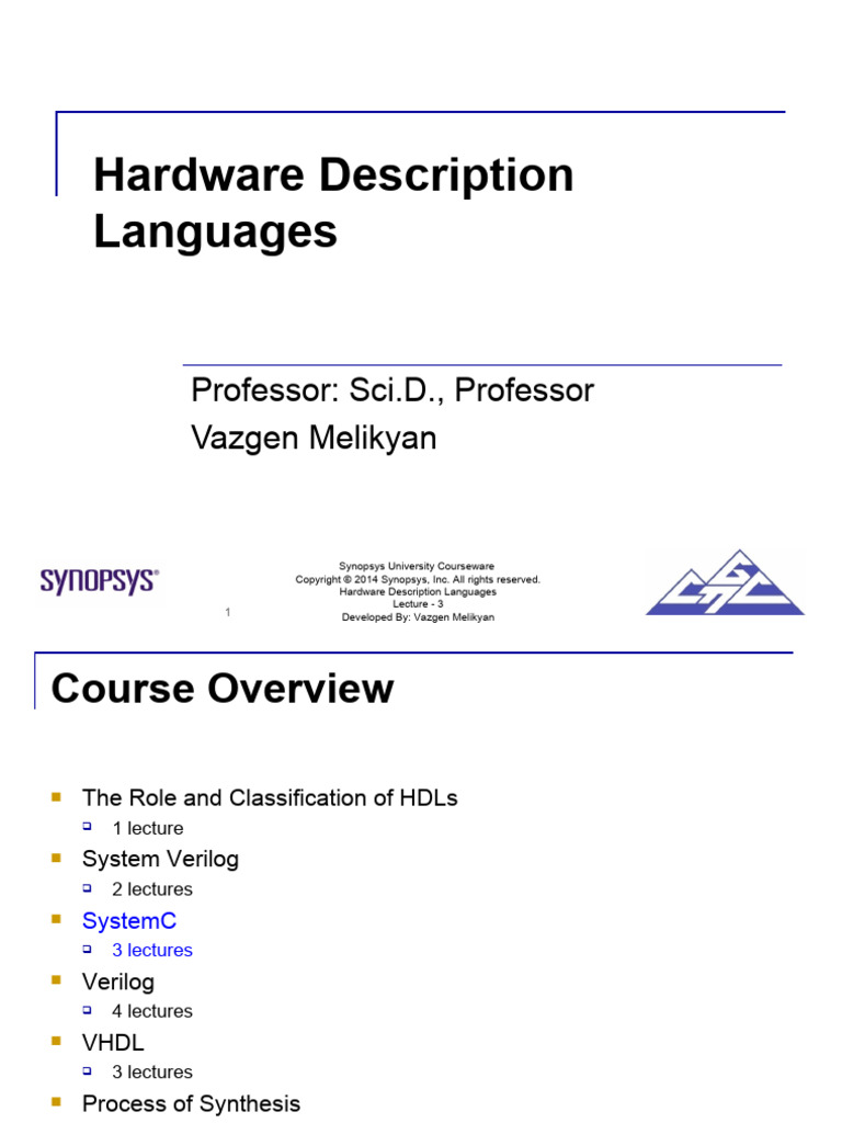 HDL Lecture3 | PDF | Hardware Description Language | Class (Computer ...