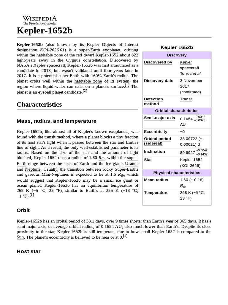 Kepler 1652b | PDF | Astronomy | Planemos