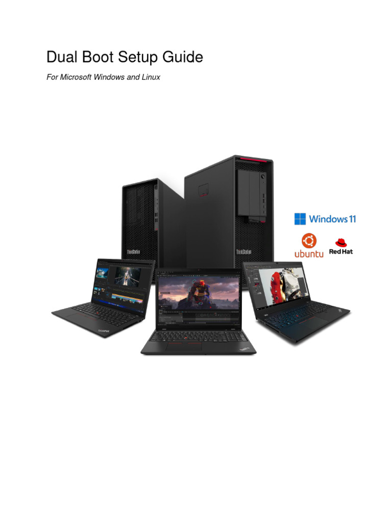 Lenovo Dual Boot Setup Guide v1.1 | PDF | Booting | Linux Distribution