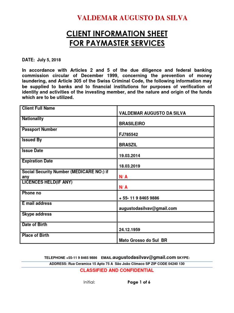 Cis Form Valdemar 11 | PDF | Service Industries