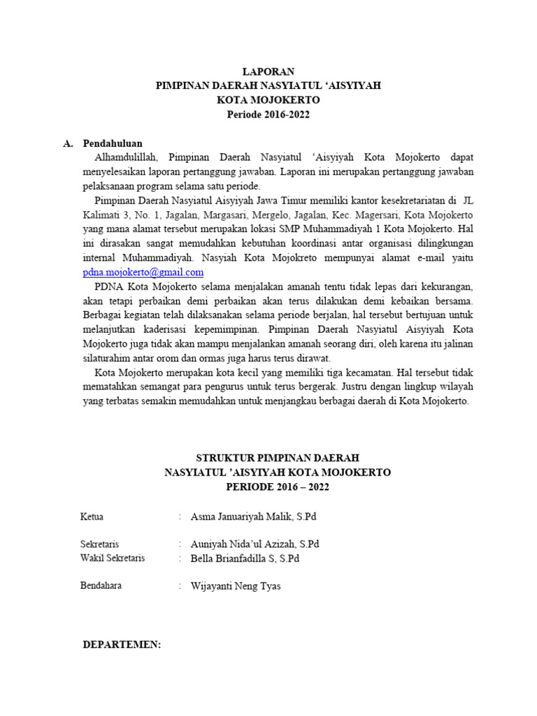 Laporan Pertanggung Jawaban Kegiatan | PDF