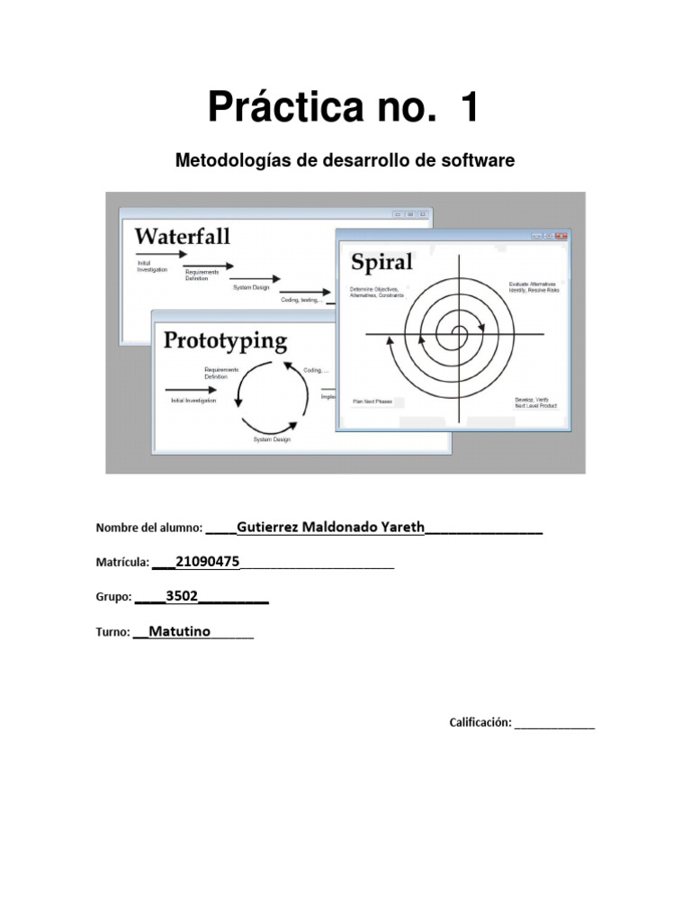 Practica No 1 Fundamenos de Ingenieria de Software 2023 | PDF | Software | Ingeniería de software