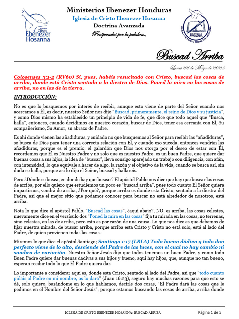 Buscad Arriba | PDF | Cristo (título) | Pecado