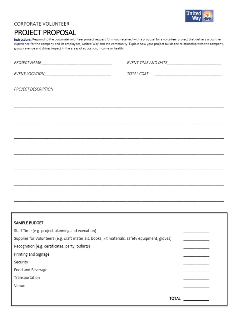 Corporate Volunteer Project Proposal | PDF | Economies