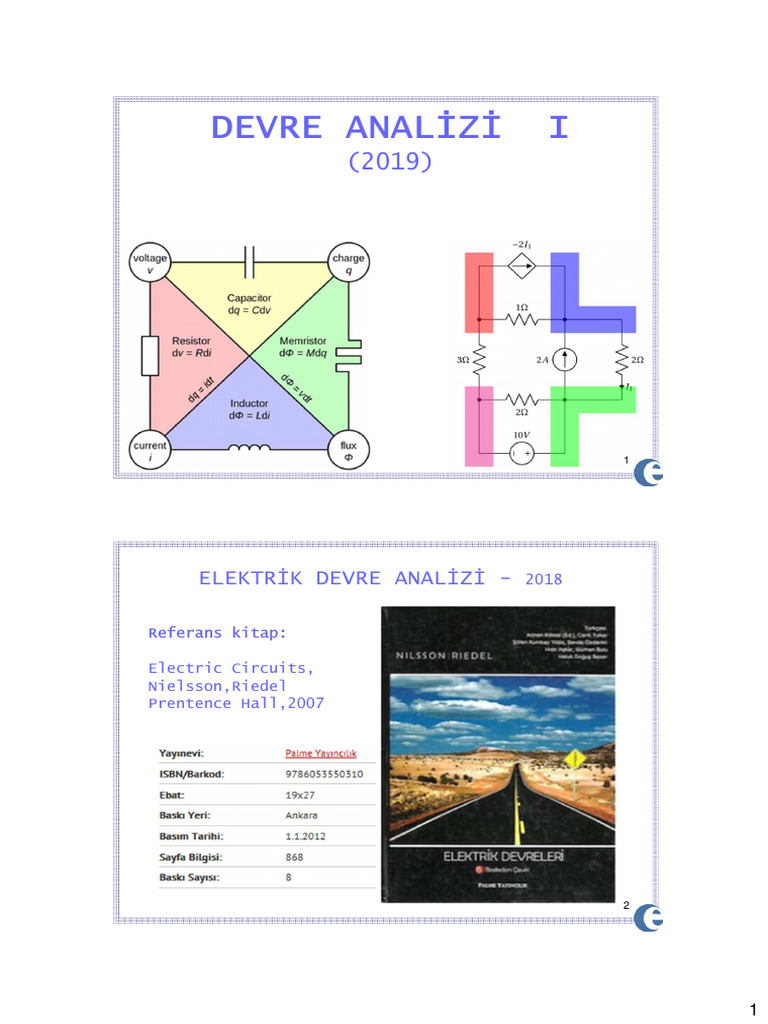 Devre Analizi-1 Temel Kavramlar | PDF