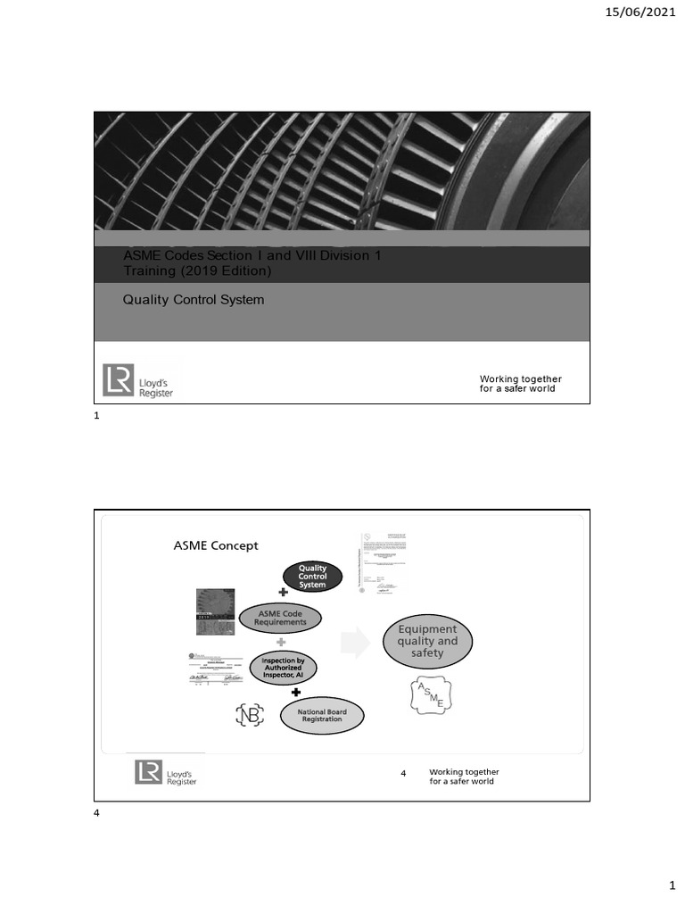 ASME Quality Control System Overview | PDF | Nondestructive Testing ...