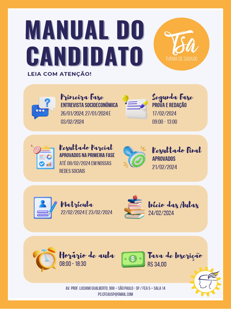 Manual do Candidato TSA 2024 | PDF