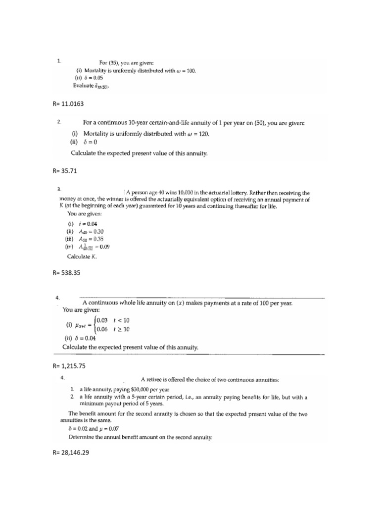 Calculo Actuarial | PDF