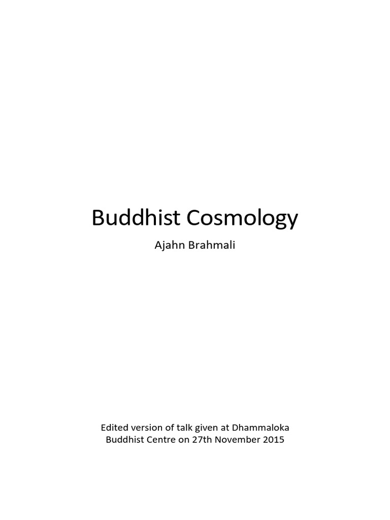 Buddhist Cosmology Insights Explained | PDF | Buddhist Texts | Universe