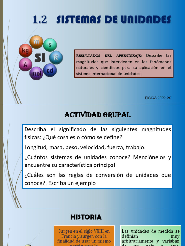 Física Clase2 Sistemas de Unidades 2023 2S | PDF | Sistema ...