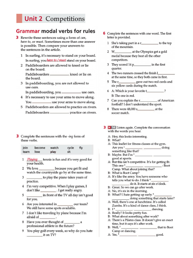 Workbook Level 3 Units 2-3-4 | PDF